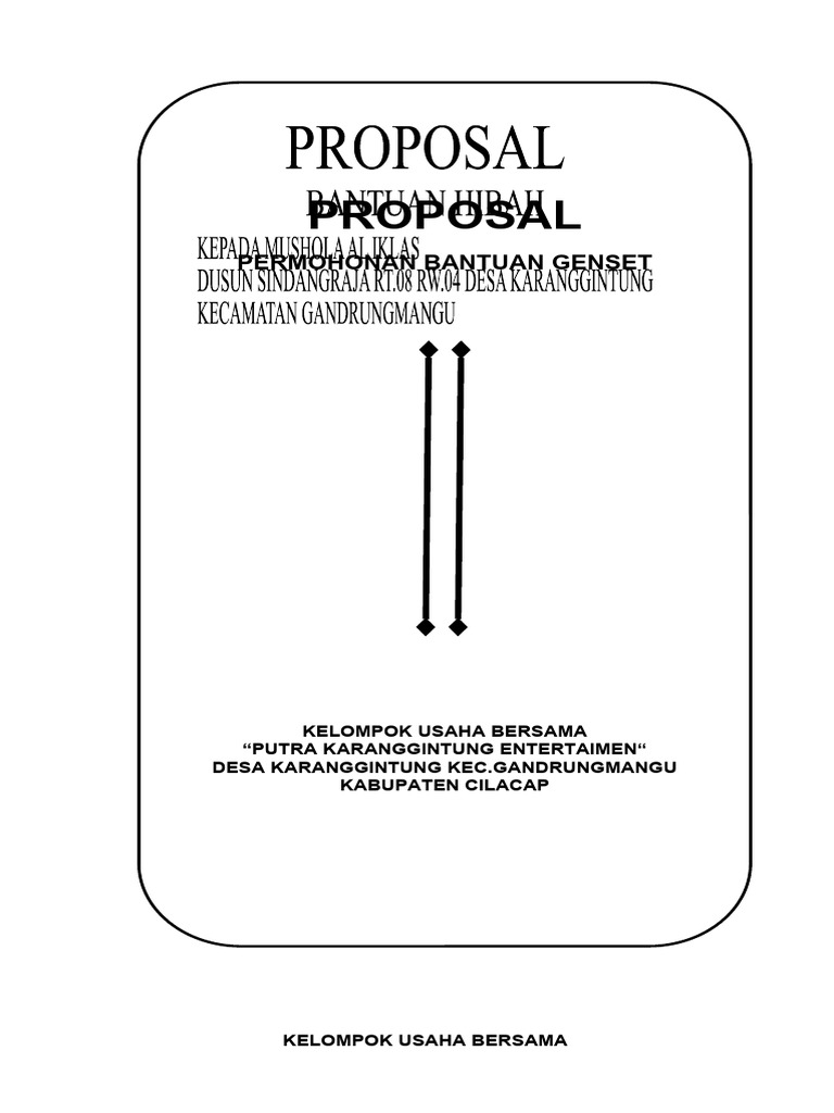 Proposal. Genset Dian | PDF