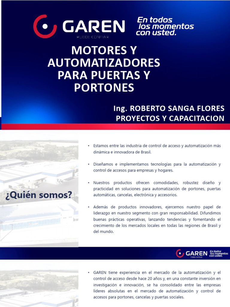 Presentacion de Motores - Marca Garen | PDF | Tornillo | Automatización