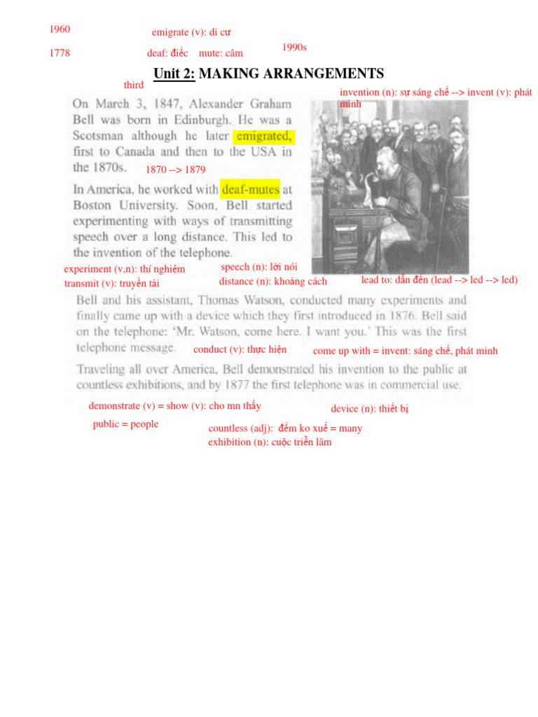 Unit 2-Making Arrangements | PDF