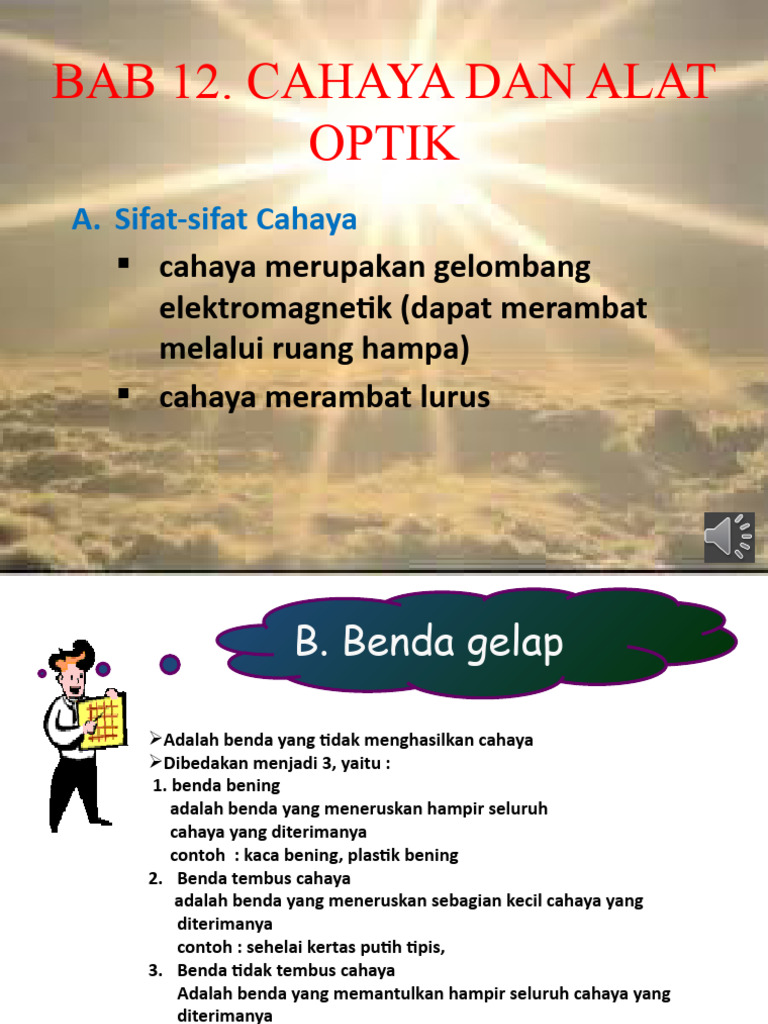 Bab 12. Cahaya Dan Alat Optik | PDF | Metode & Bahan Ajar