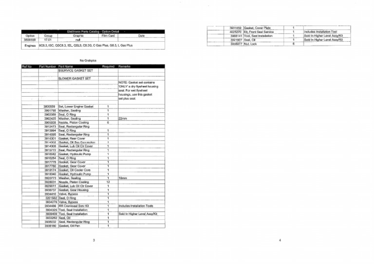 MM-02 Emcy Generator - LOWER GASKET SET | PDF