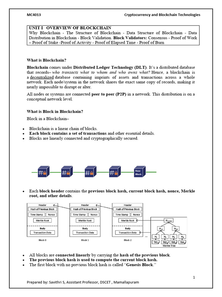 Blockchain Basics for Tech Students | PDF | Cryptocurrency | Bitcoin