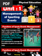 Class-XII Chapter-1 Management of Sports Events | PDF