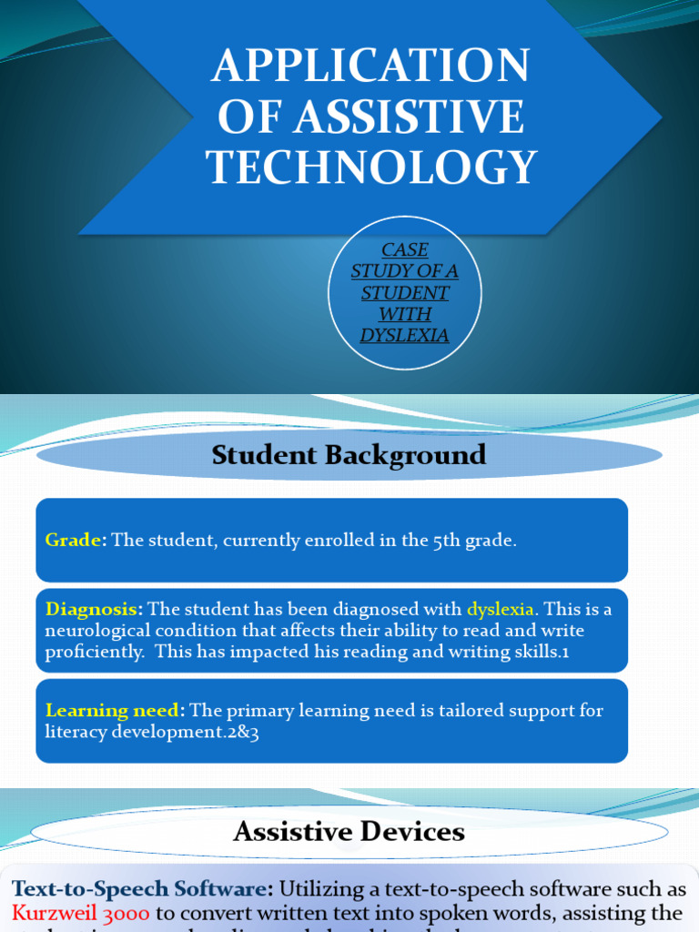 Application of Assistive Technology | PDF | Reading Comprehension ...