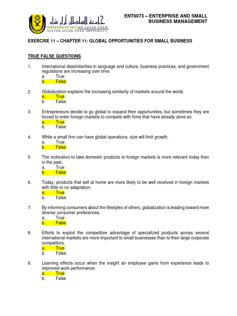 J Exercise 11 Ch11 | PDF | Franchising | License