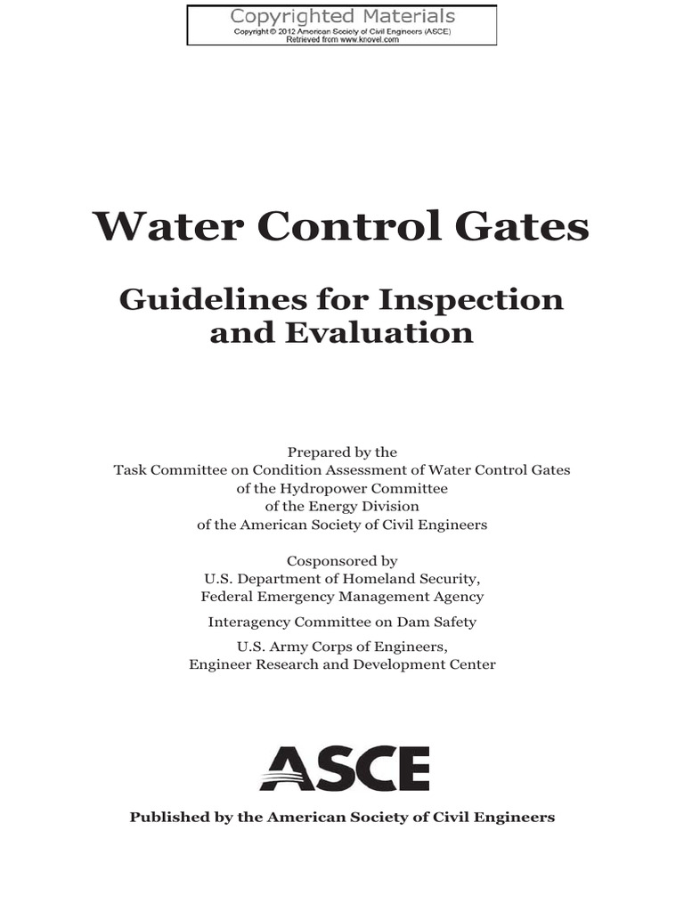Water Control Gates Guidelines for Inspection and Evaluation | PDF ...
