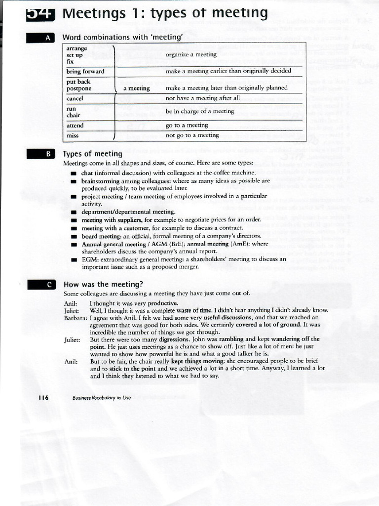 Chap I Meetings | PDF