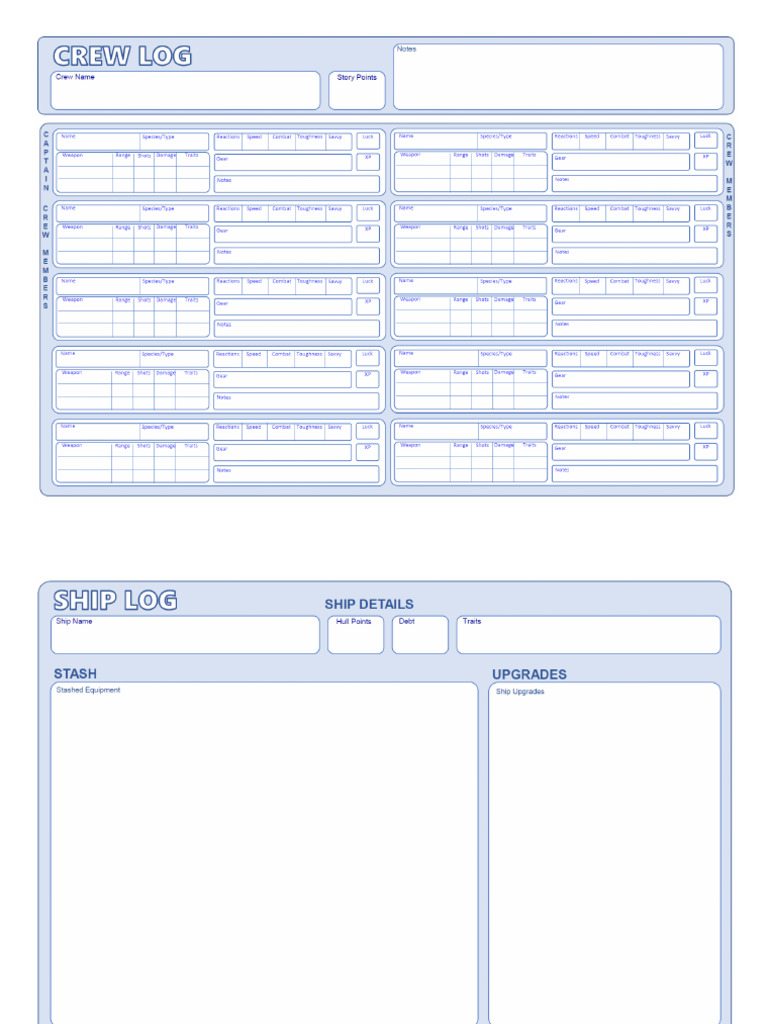 FPFH Crew Sheet | PDF
