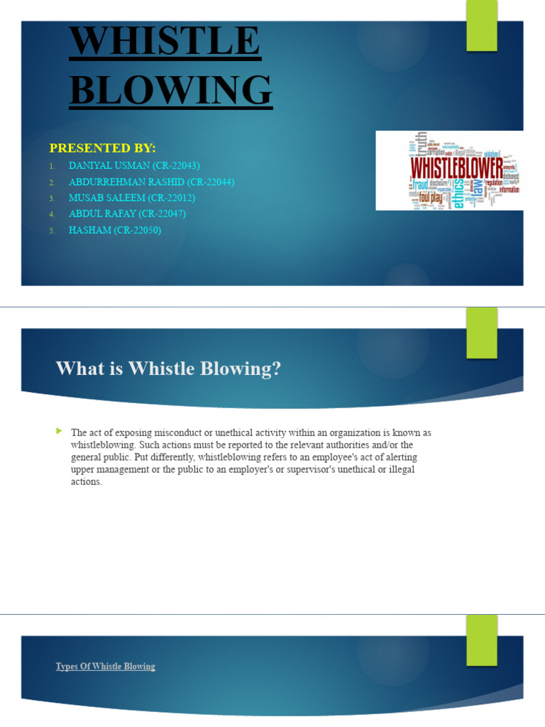 Whistle Blowing | PDF | Whistleblower | Justice