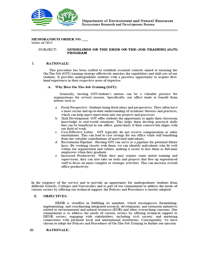 OJT-PROCEDURES | PDF | Cognition | Cognitive Science