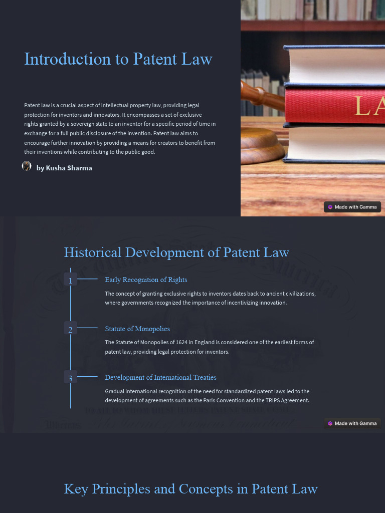 Introduction to Patent Law | PDF | Patent | Invention