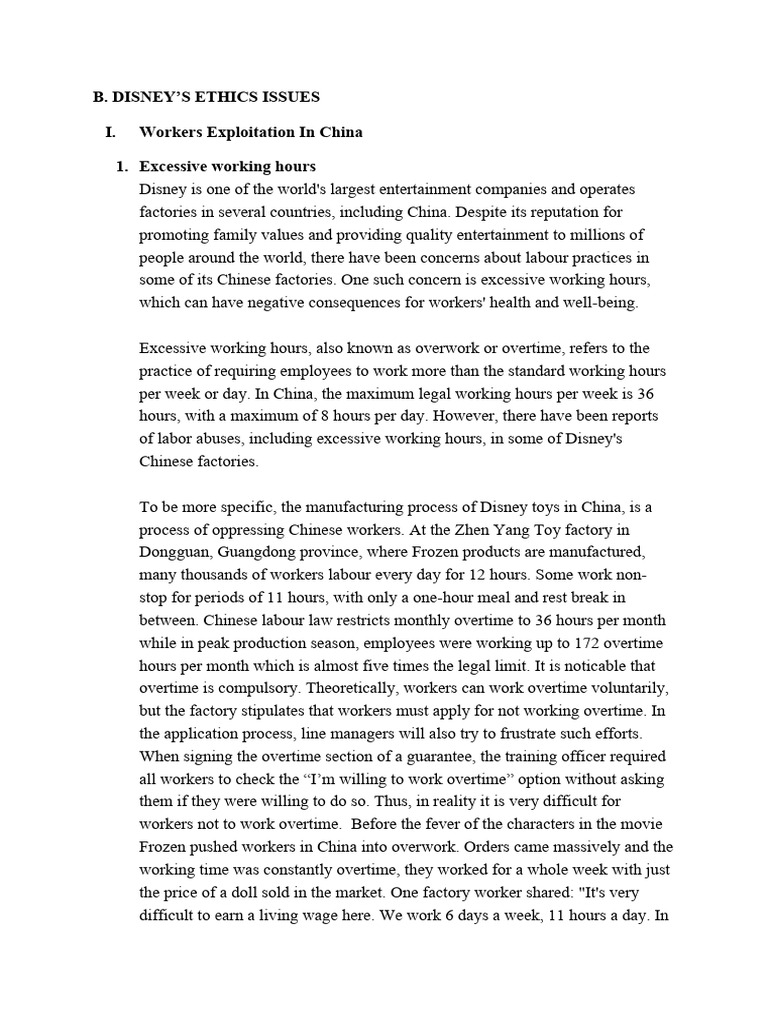 (BE) Disney Workers Exploitation in China | PDF | Cost Of Living ...