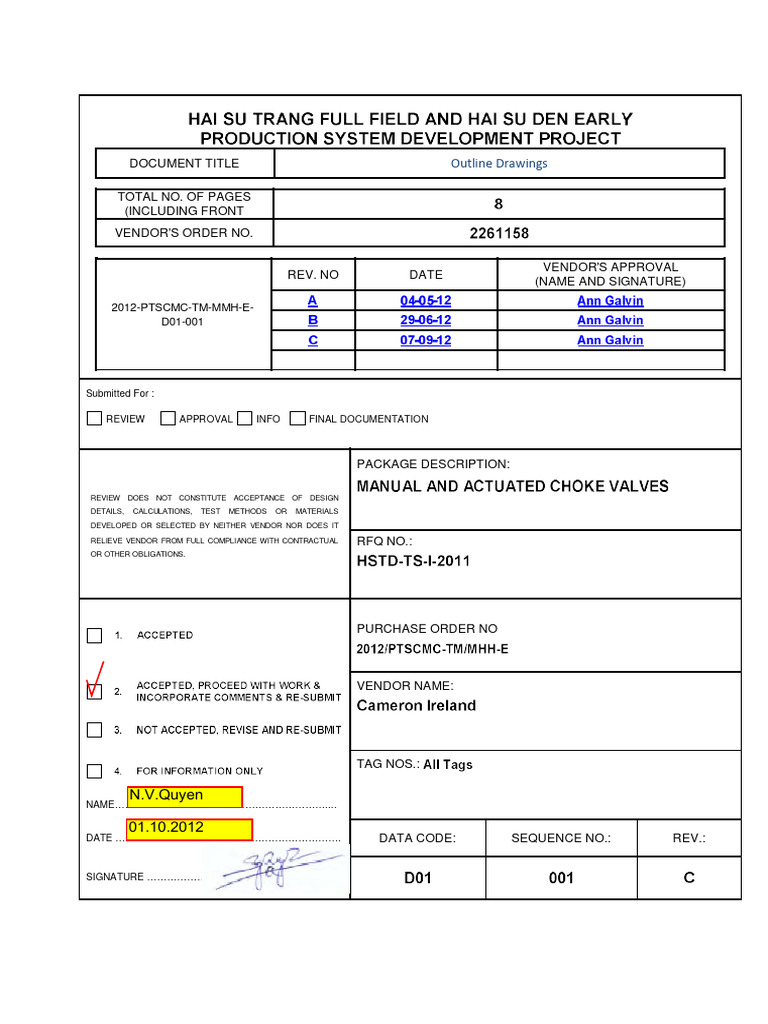 Outline of Actuated Choke Drawings | PDF | Pipe (Fluid Conveyance ...
