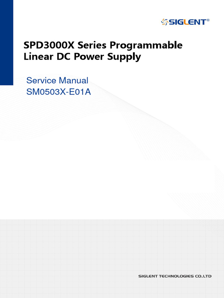 SPD3000X - X-E Series Service Manual | PDF | Parameter (Computer Programming) | Power Supply