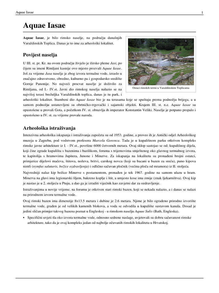 Aquae Iasae | PDF
