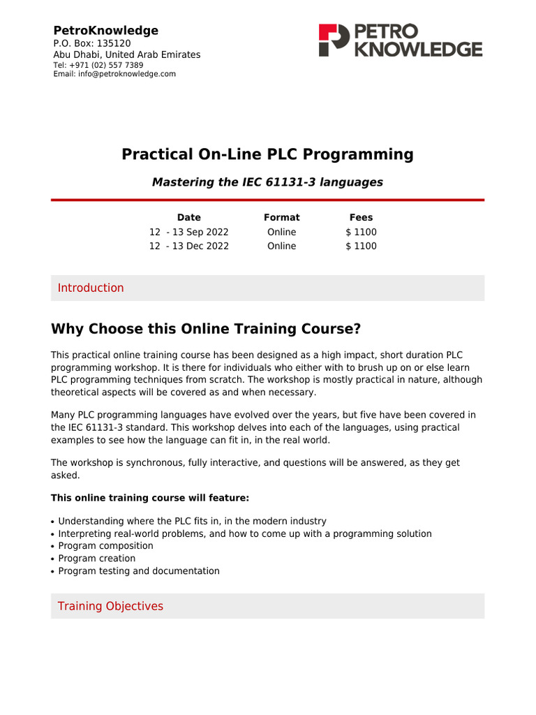 Practical Plc Programming On Line Pdf Programmable Logic Controller Simulation