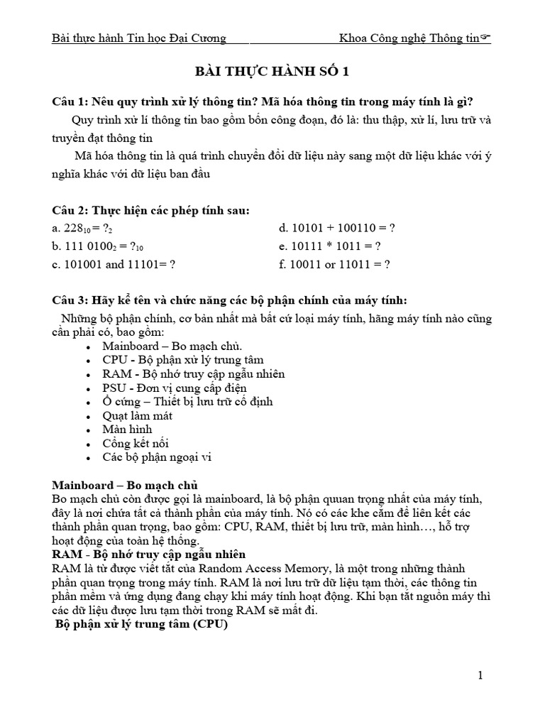 BTTH_Tin học_B01-1 | PDF
