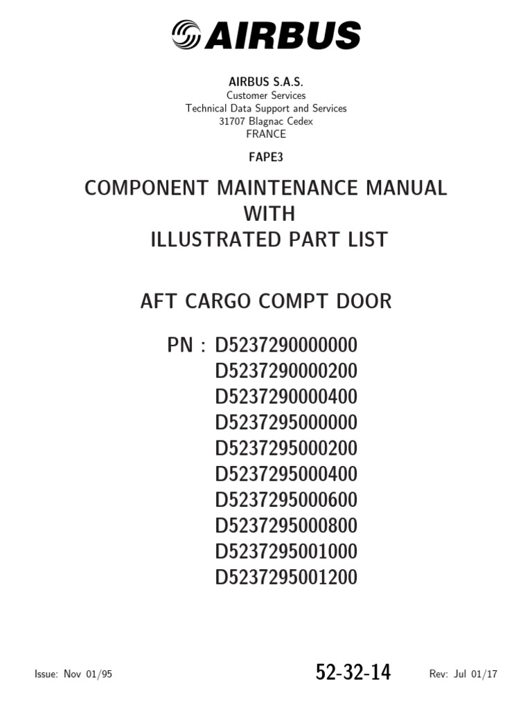 @airbus: Component Maintenance Manual With Illustrated Part List | PDF ...
