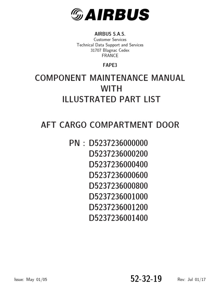 Aft Cargo Compartment Door Manual | PDF | Door | Electrical Connector