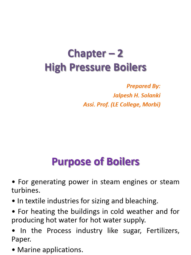 High Pressure Boiler Overview and Types | PDF | Steam | Boiler