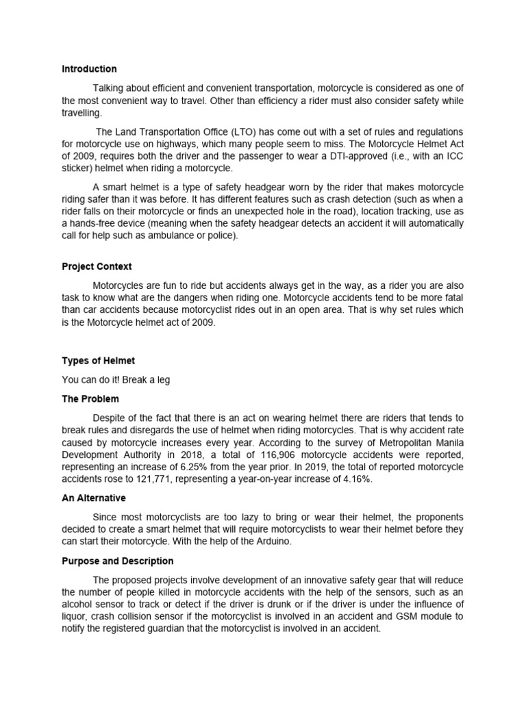 Script Thesis | PDF | Motorcycle | Traffic Collision