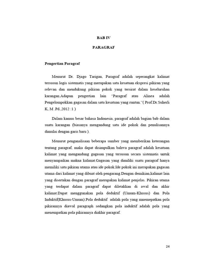 MAKALAH Tentang PARAGRAF Bhs INDONESIA | PDF