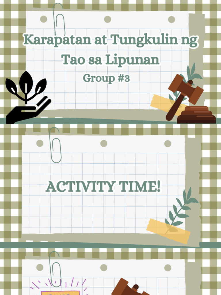 Karapatan at Tungkulin NG Tao Sa Lipunan | PDF
