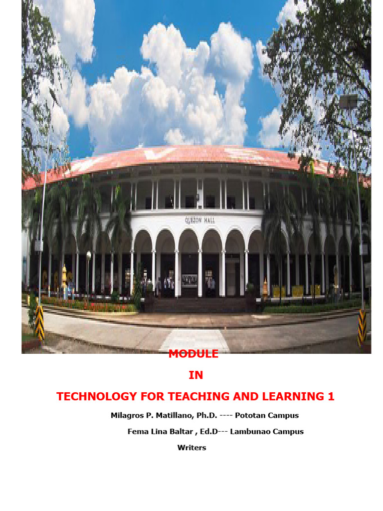 Module in Technology For Teaching Learning 1.docx Final - docx1.Docx2 ...