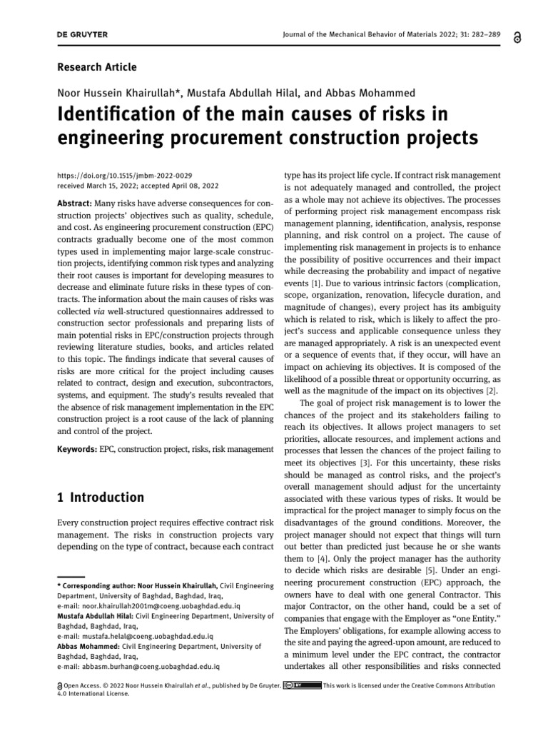 10.1515 - JMBM 2022 0029 | PDF | Risk | Risk Management