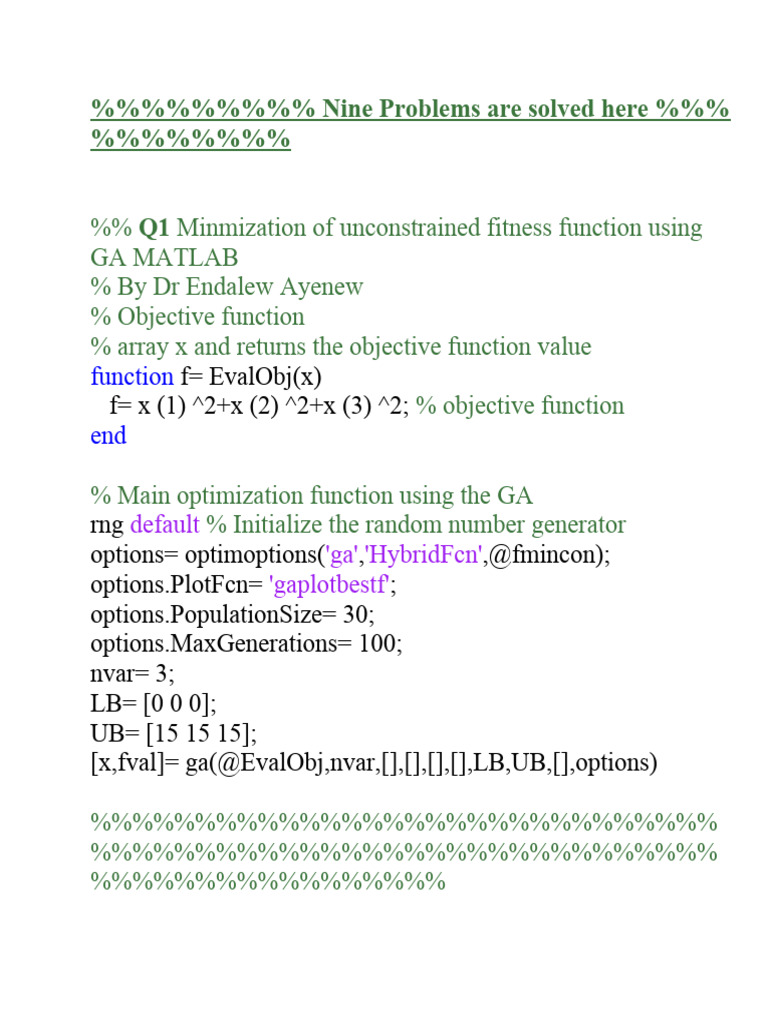 Advanced Optimization Using MATLAB by Endalew | PDF | Mathematical Optimization | Systems Science