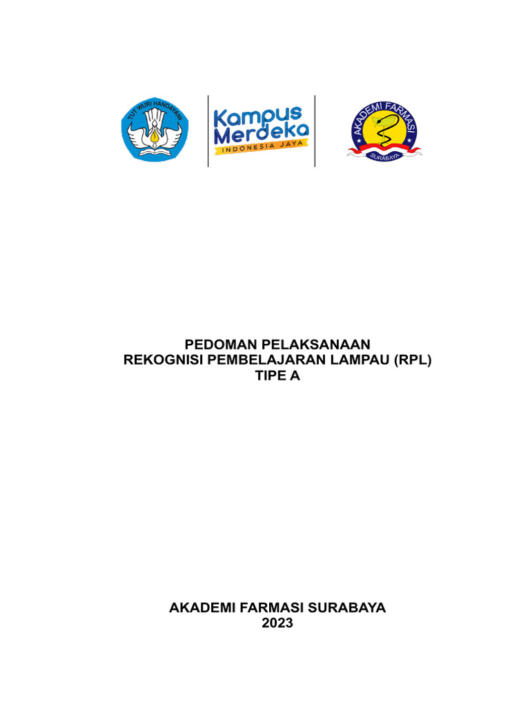 Pedoman Pelaksanaan RPL Tipe A 23 24 Rev 1 | PDF