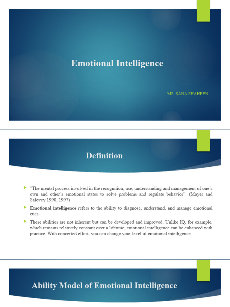 Emotional Intelligence | Download Free PDF | Emotional Intelligence | Emotions