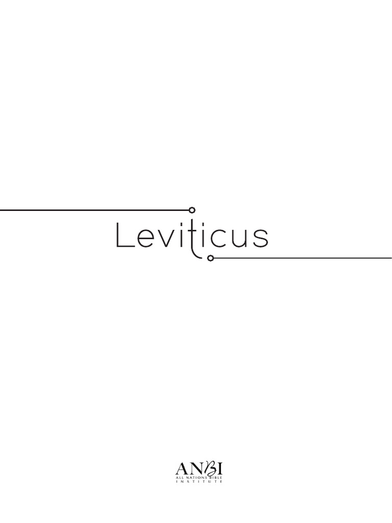 Leviticus 1st | PDF | Book Of Numbers | Book Of Leviticus