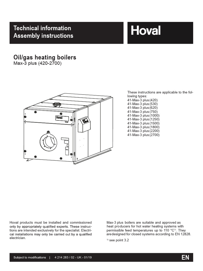 Max-3 Plus (420-2700) Technical Information & Assembly Instructions 01 ...