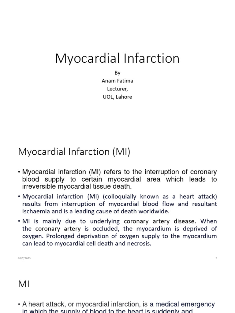 Myocardial Infarction | PDF | Myocardial Infarction | Percutaneous Coronary Intervention