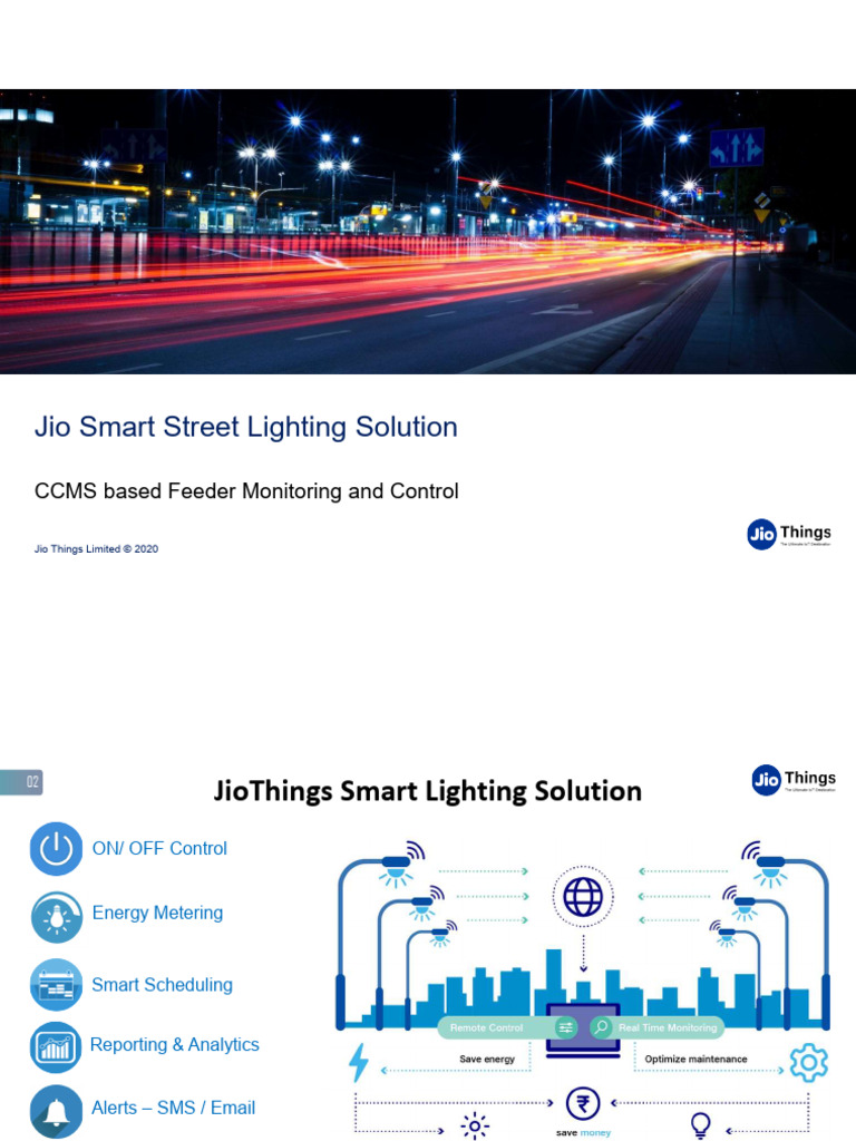 Jio Smart Street Lighting Overview | PDF | Internet Of Things | Street ...