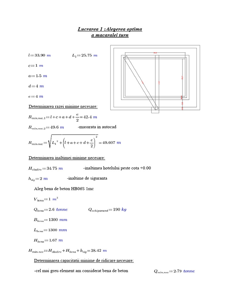 Calcul Macarale Turn | PDF