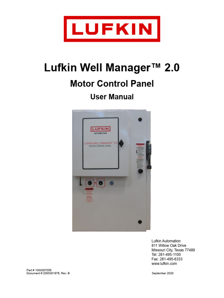 Lufkin Well Manager 2.0 Motor Control Panel User Manual (Rev B) | PDF ...