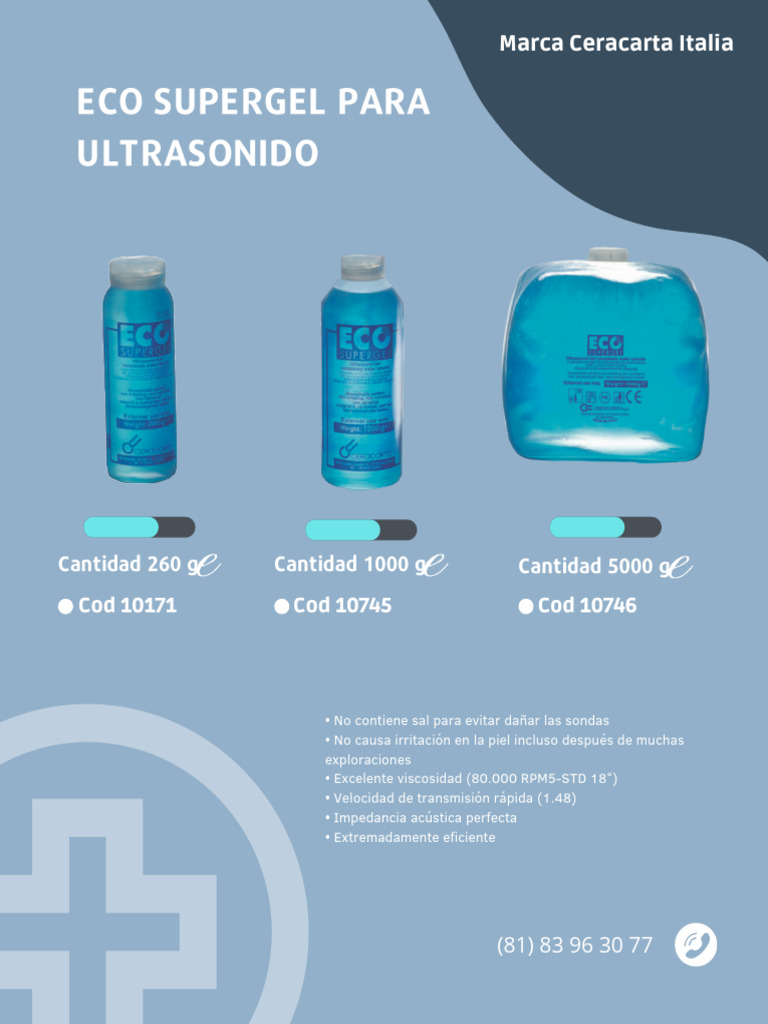 Gel Ultrasonido Ceracarta: Eficiencia y Seguridad | PDF