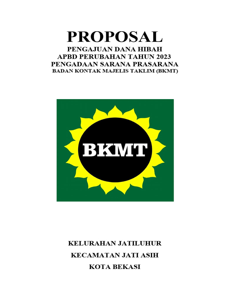 Proposal BKMT Jatirasa | PDF