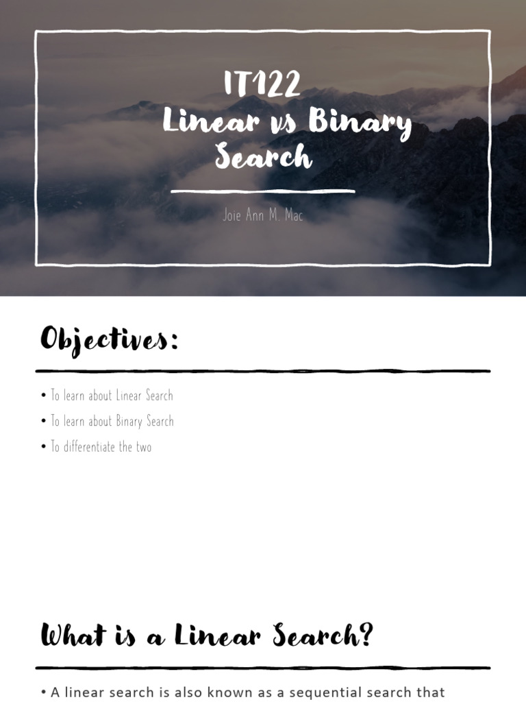 Module 10 Linear Vs Binary | PDF | Mathematical Logic | Mathematics