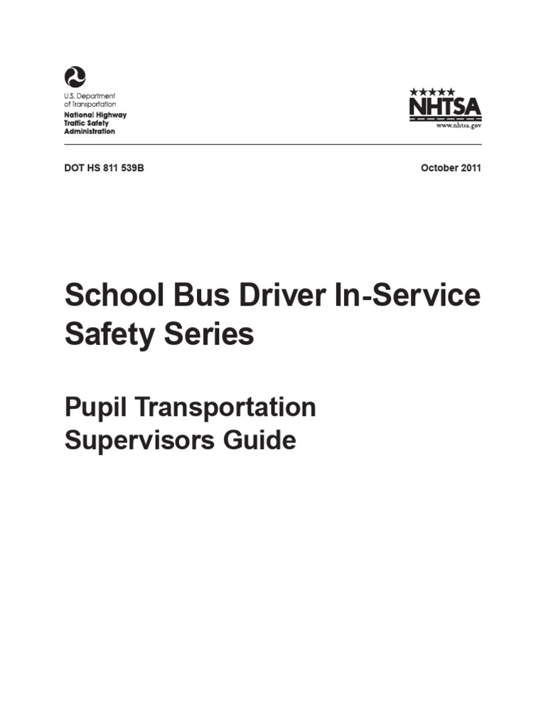 School Bus Driver In-Service Safety Series: Pupil Transportation ...
