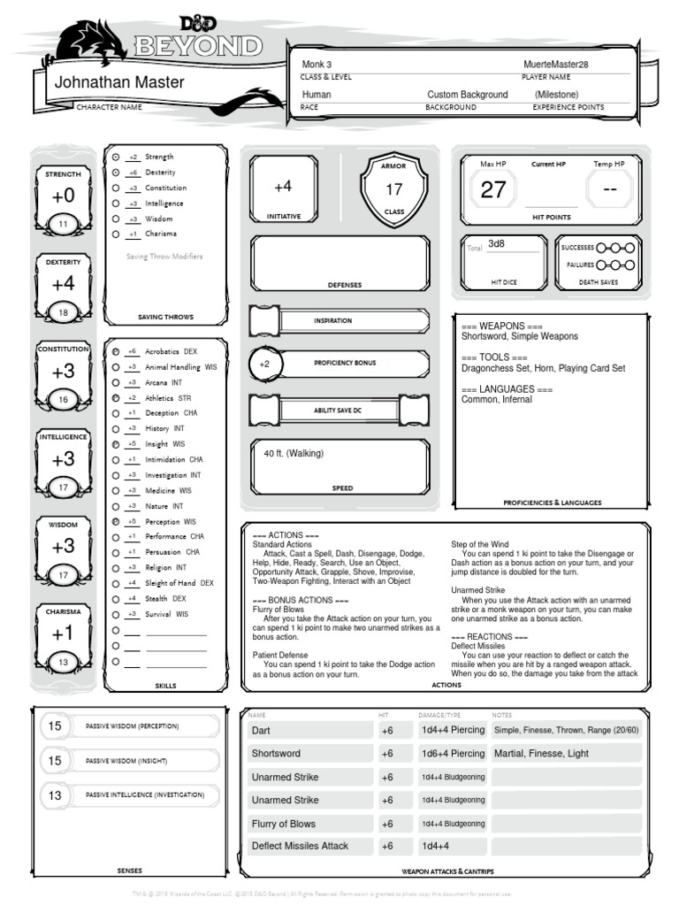 Johnathan Master Level 3 | PDF | Role Playing Games
