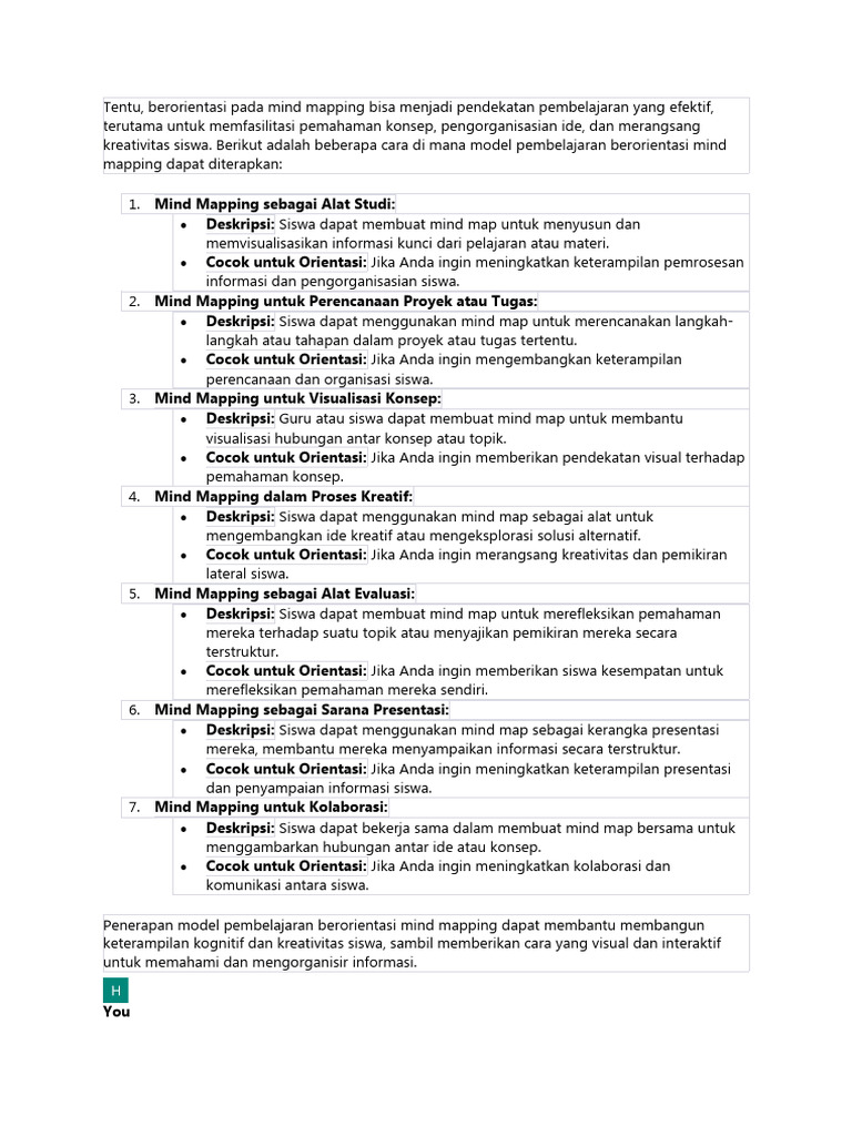 Strategi Efektif Mind Mapping di Kelas | PDF