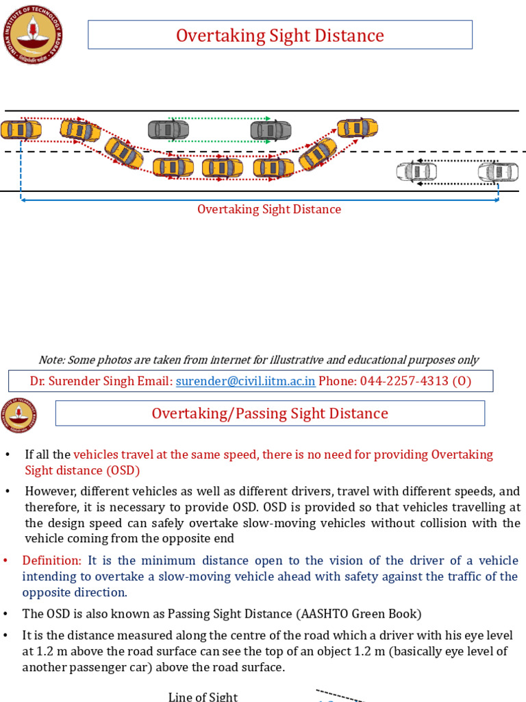 4 - Overtaking Sight Distance | PDF | Speed | Acceleration