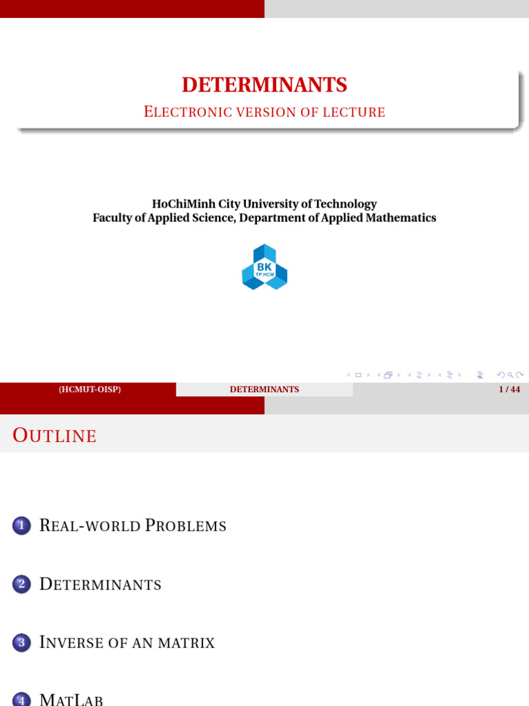 Determinant Pdf Determinant Matrix Mathematics