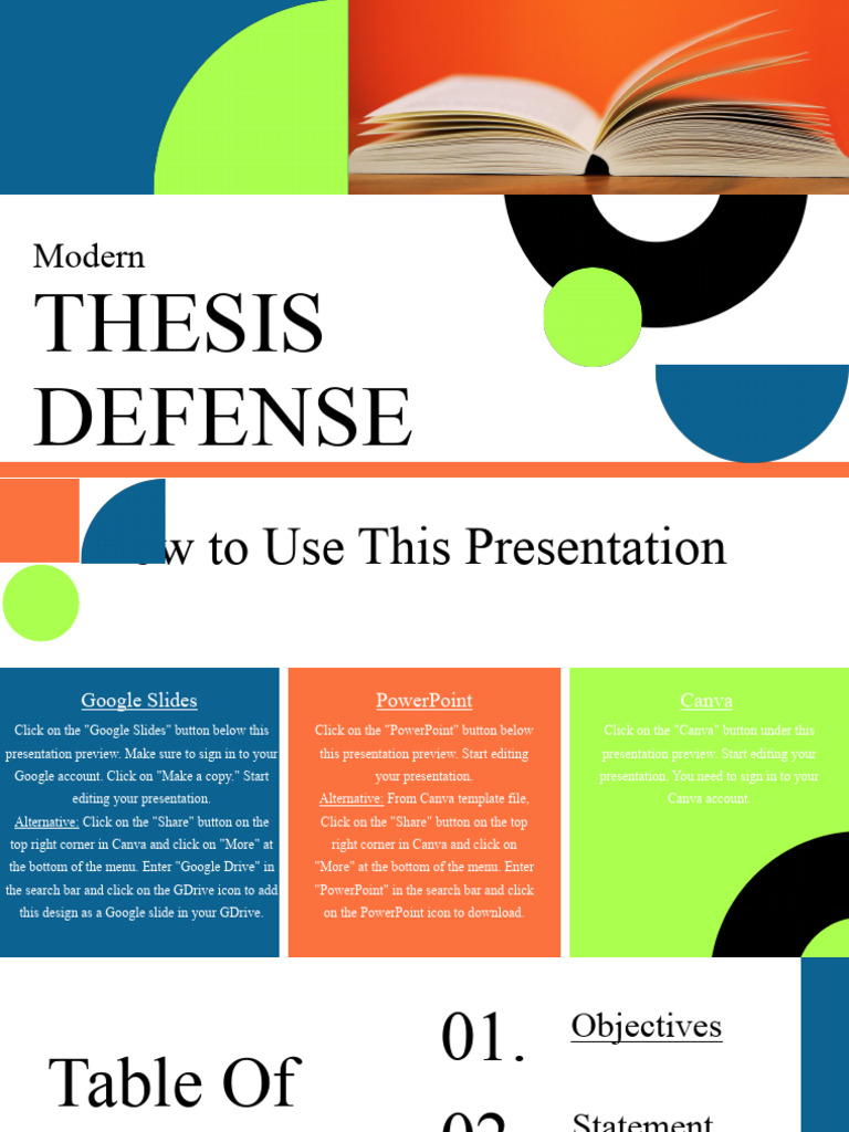 Multicolored Basic Minimalistic Colorblock Modern Thesis Defense ...