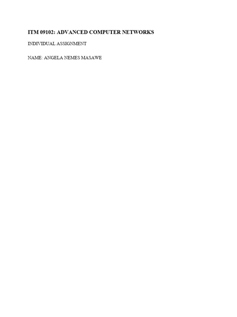 Assignment Network | PDF | Routing | Computer Network