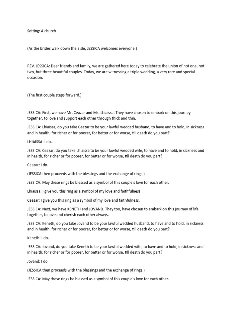 Wedding Ceremony | PDF | Wedding | Social Conventions