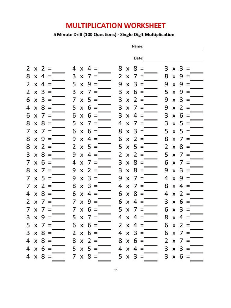 Latihan Soal Perkalian | PDF